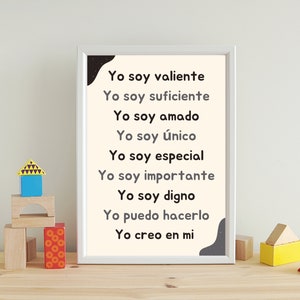 Yo Soy Spanish Affirmations ,classroom Decor for Spanish Child ...