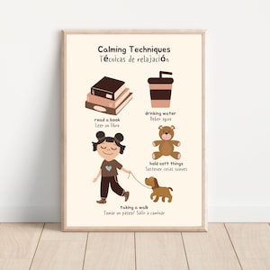Set of 4 Educational Posters,bilingual Spanish Emotion,calming Corner ...