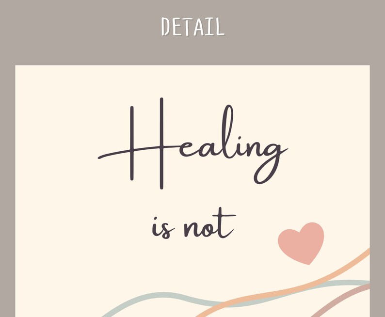 Healing is Not Linear Wall Artmental Health Poster for - Etsy