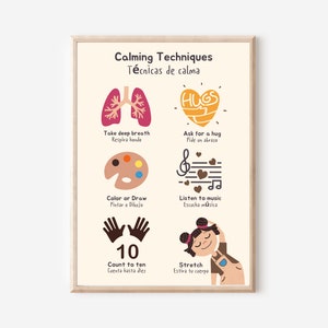 Set of 3 Calm Down Corner Kit for Spanish Kids, Printable Emotional ...