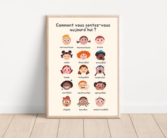 French Educational Poster for French Classroom and Nursery - Etsy