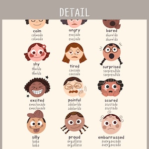 Bilingual Spanish Emotion Poster, How Are You Feeling Today?, Spanish ...