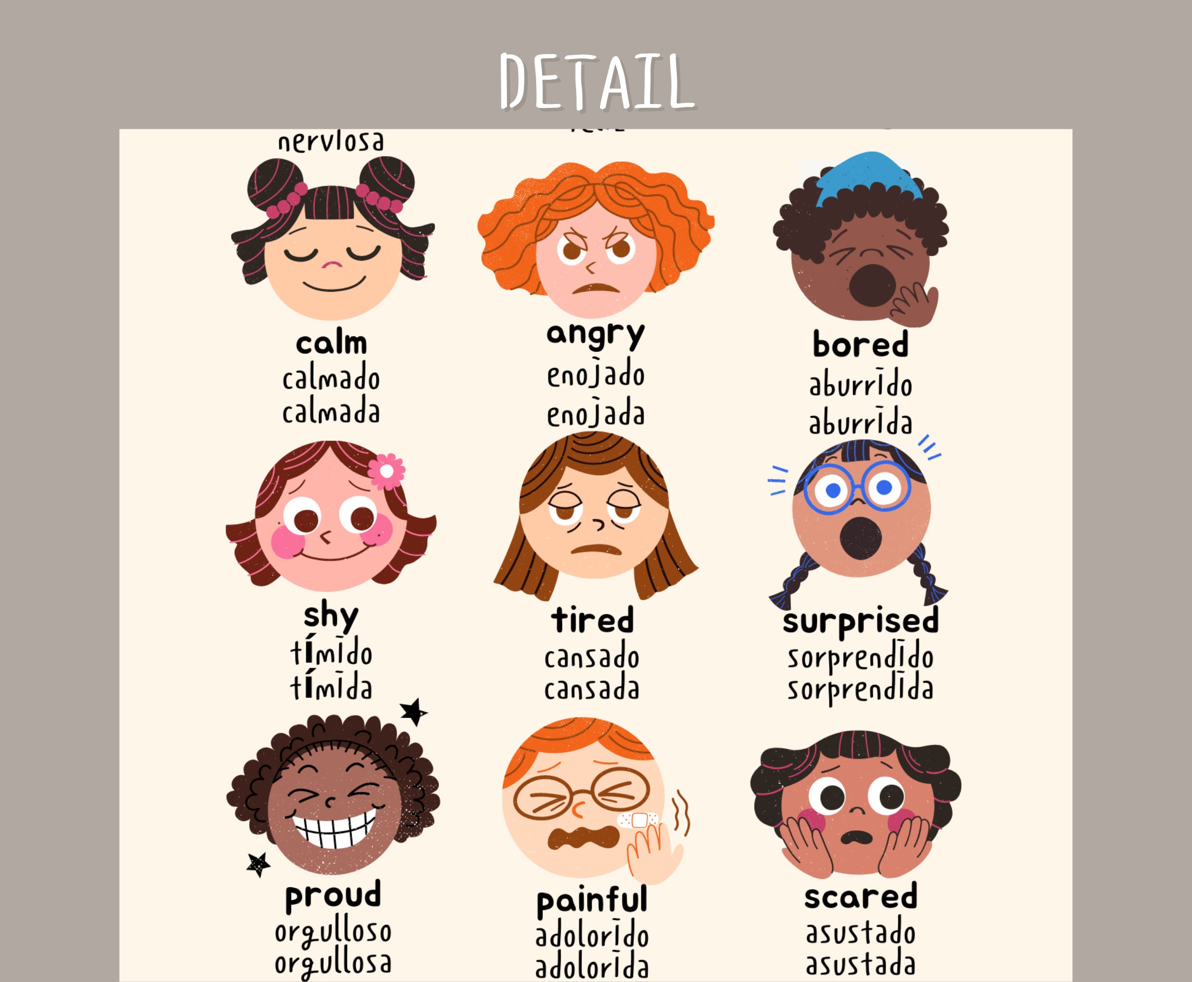 English Feelings Poster printable Spanish All feelings are welcome here ...