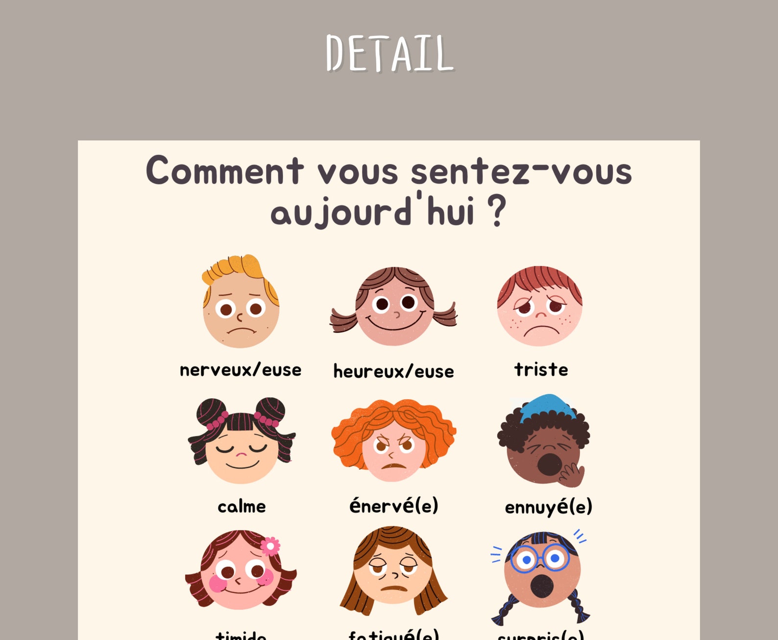 French Educational Poster for French Classroom and Nursery - Etsy