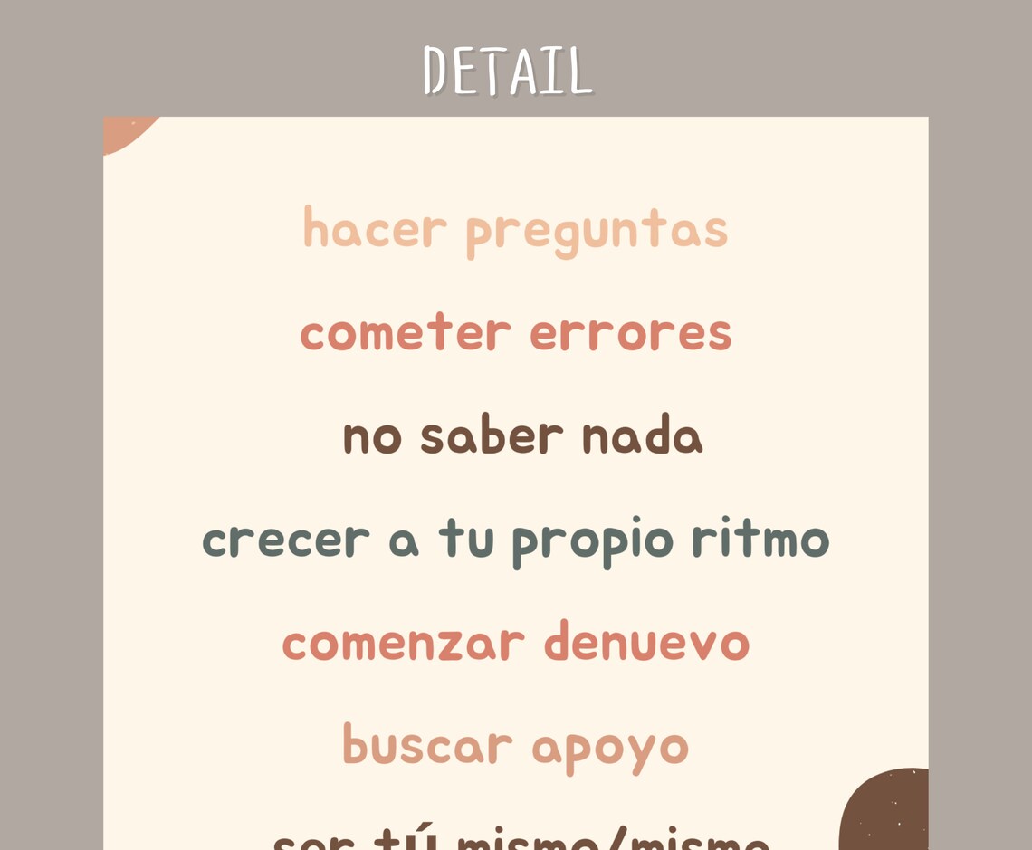 Positive Spanish Boho Affirmation Poster for Kidsmotivational - Etsy