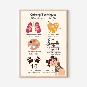Set of 3 Educational Posters,bilingual Spanish Emotion Regulation ...
