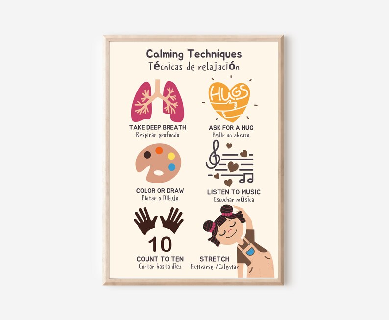 Set of 3 Educational Postersbilingual Spanish Emotion - Etsy