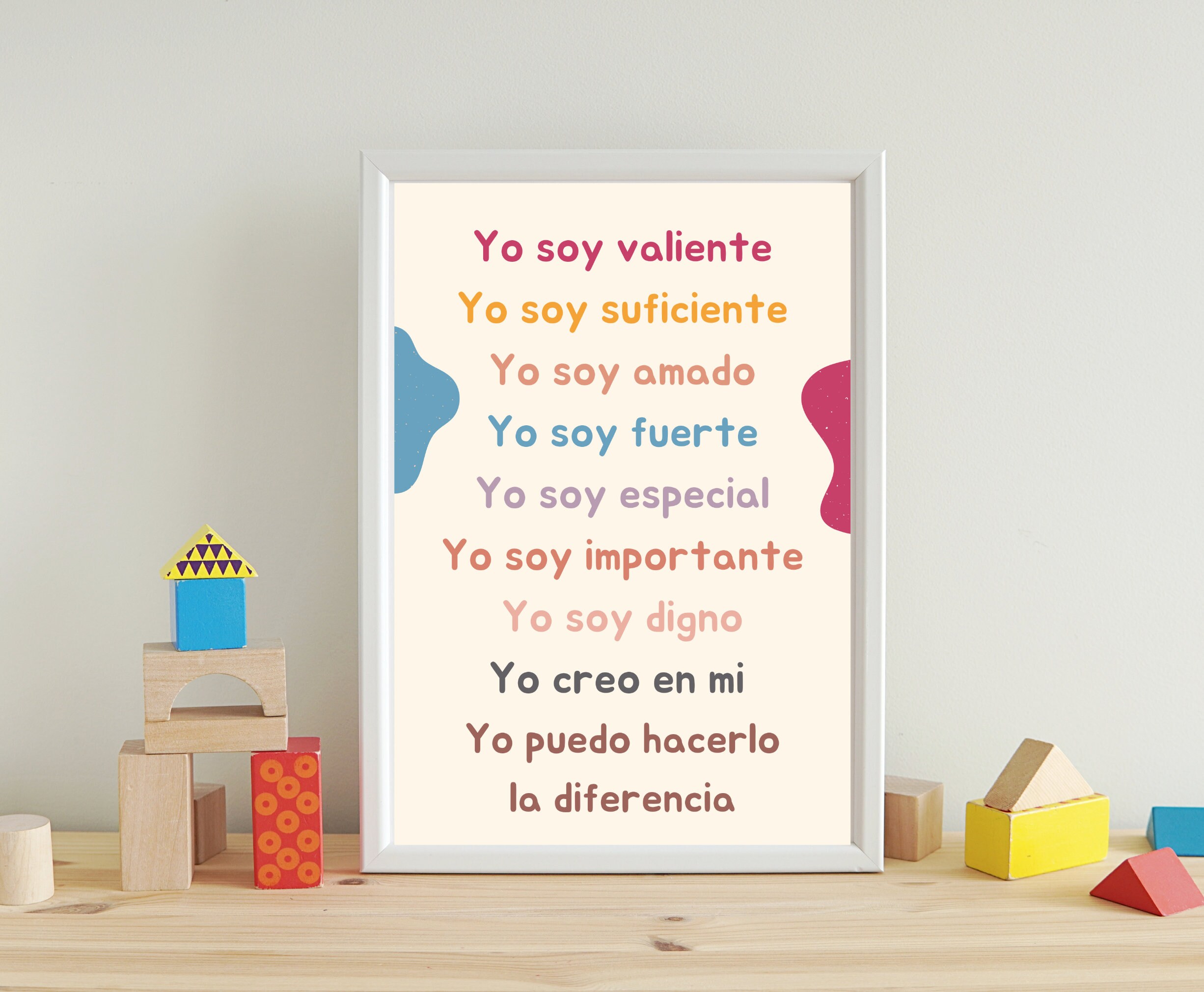 Spanish Classroom Decor, Positive Affirmation Poster for Toddler ...