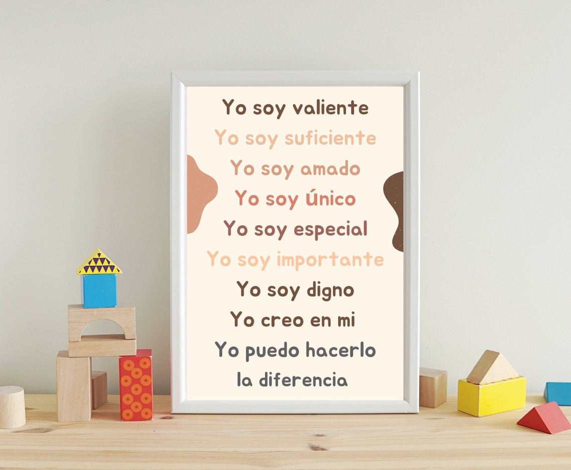 Spanish Classroom Decor Positive Affirmation Poster for - Etsy