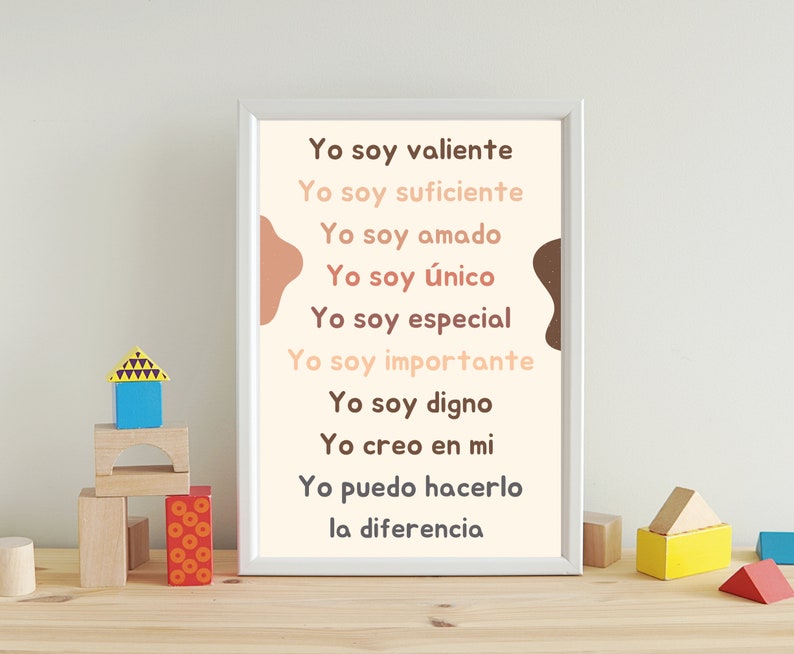 Spanish Classroom Decor Positive Affirmation Poster for | Etsy