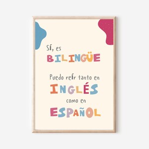 Set of 2 Bilingual Nursery Wall Art Decor for Bedroom, Playroom, Home ...