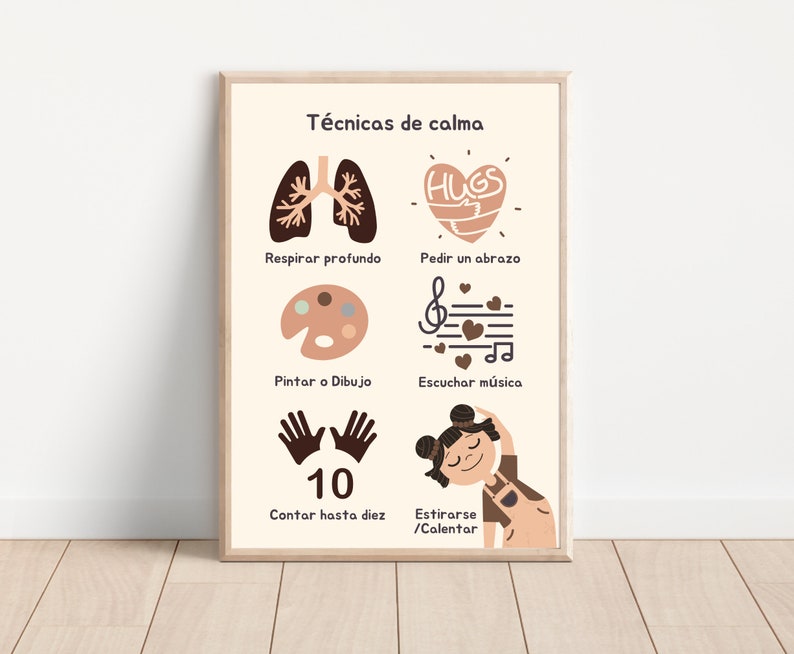 Spanish Emotions Poster Calming Corner Set Calm Down - Etsy
