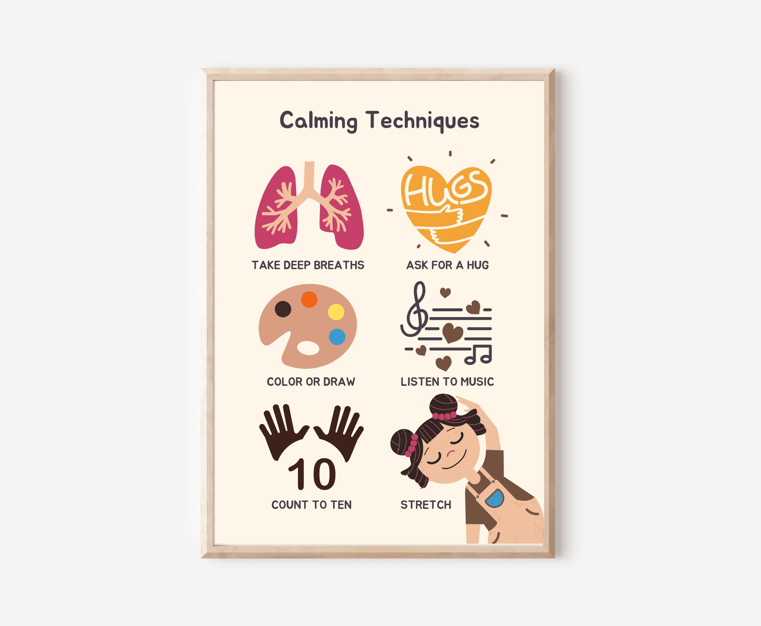 Calm Down Corner Posters: Feelings & Grounding Techniques (set of 3 ...