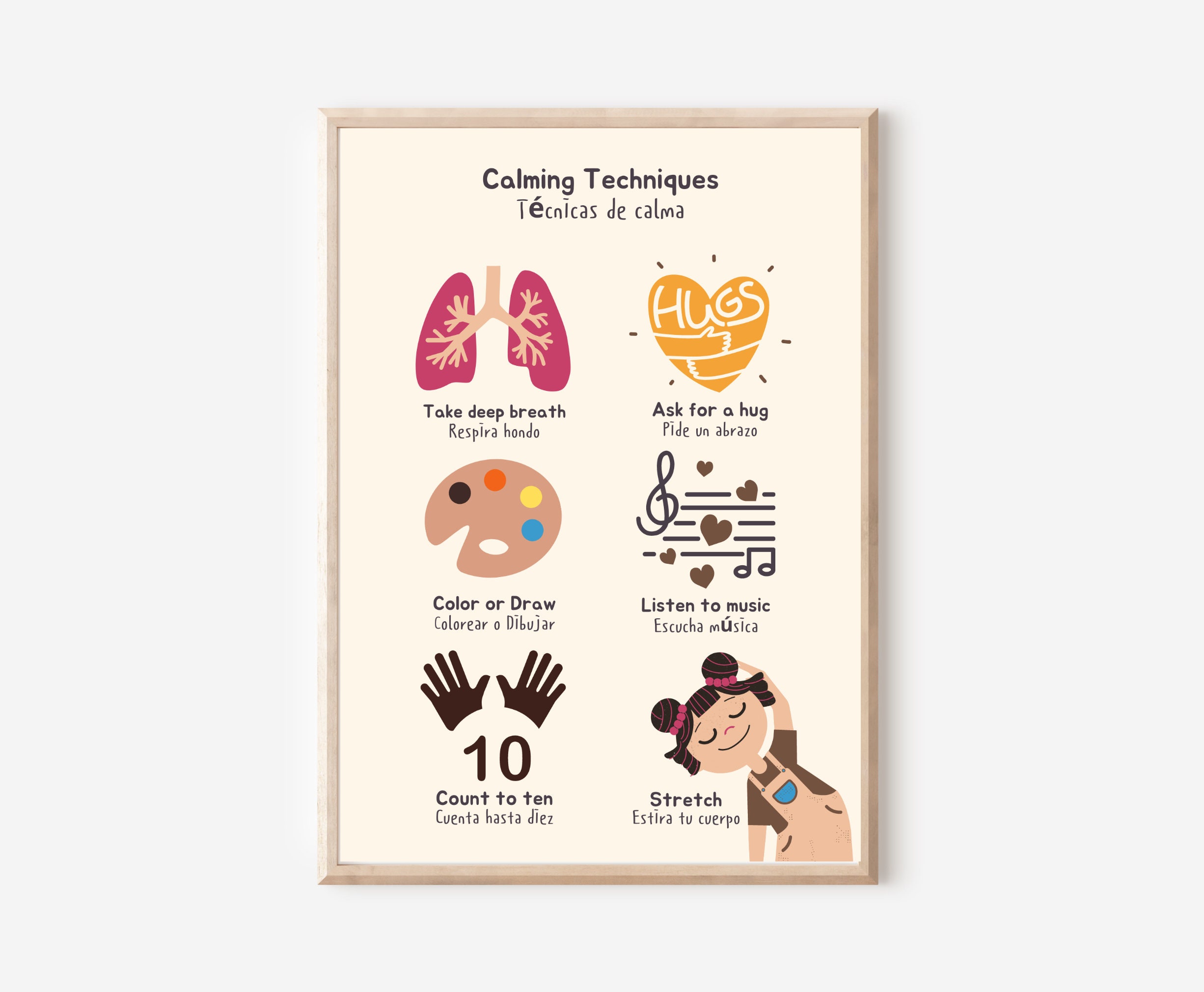 Set of 3 Educational Posters,bilingual Spanish Emotion,calming Corner ...