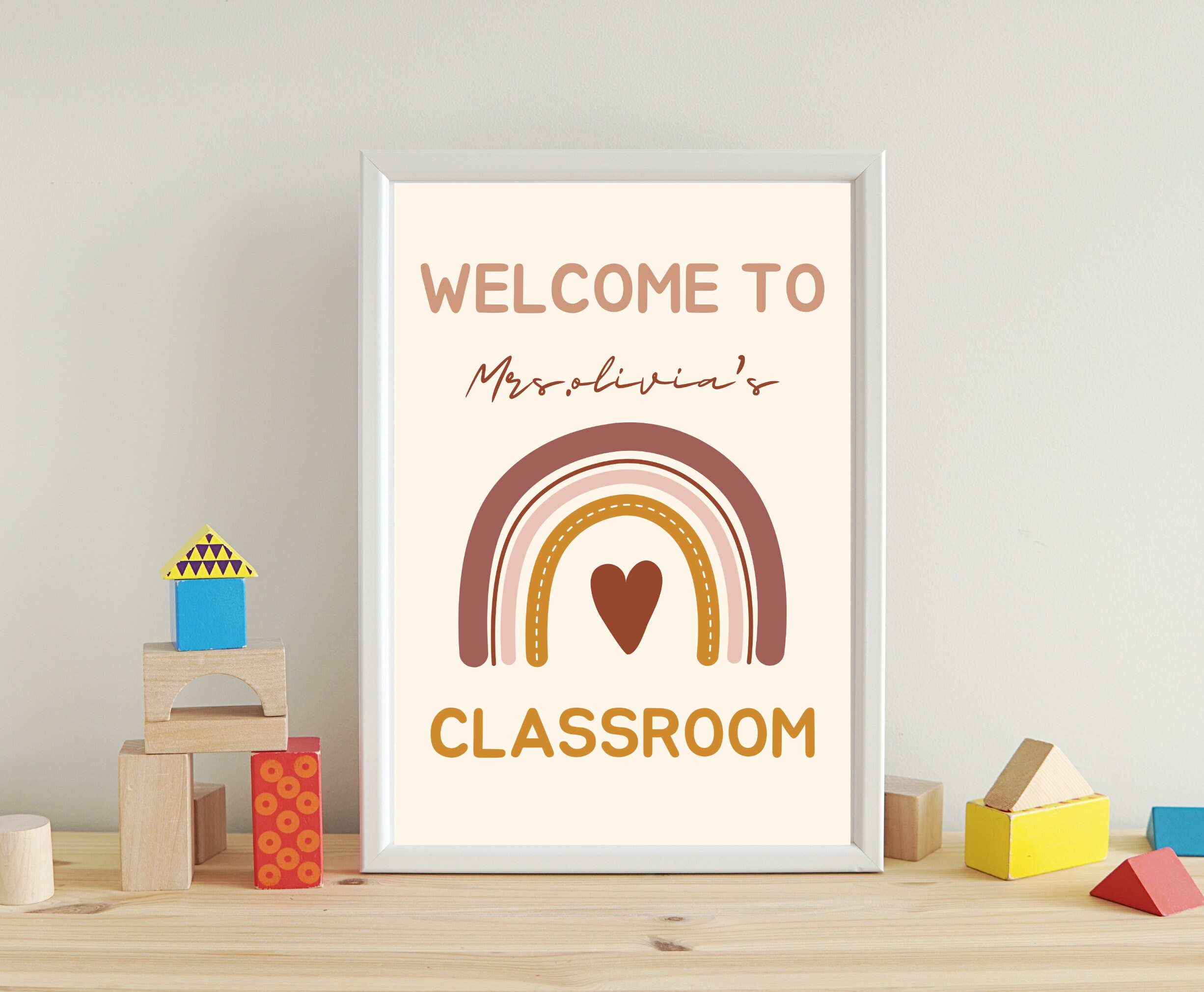 Custom Welcome to Classroom Sign: Teacher Name Printable (digital ...