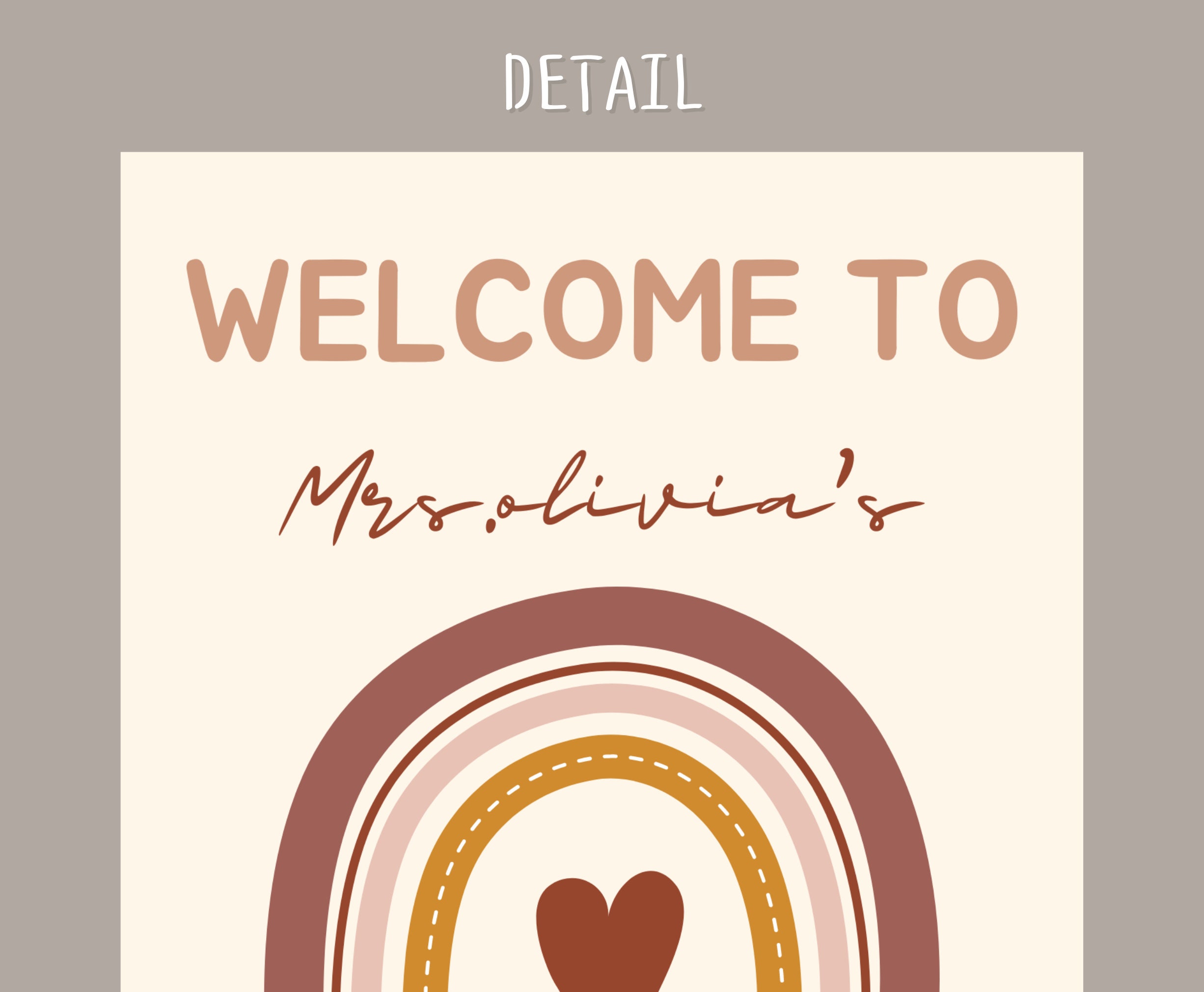 Custom Welcome to Classroom Sign: Teacher Name Printable (digital ...
