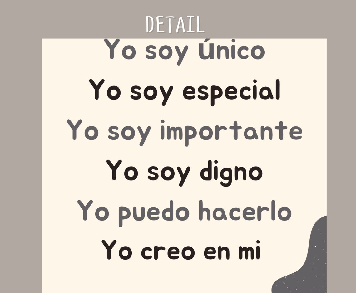 Yo Soy Spanish Affirmations Poster: Motivational Classroom Decor ...