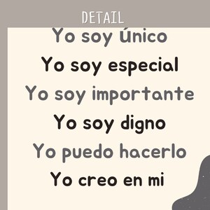 Yo Soy Spanish Affirmations Poster: Motivational Classroom Decor ...