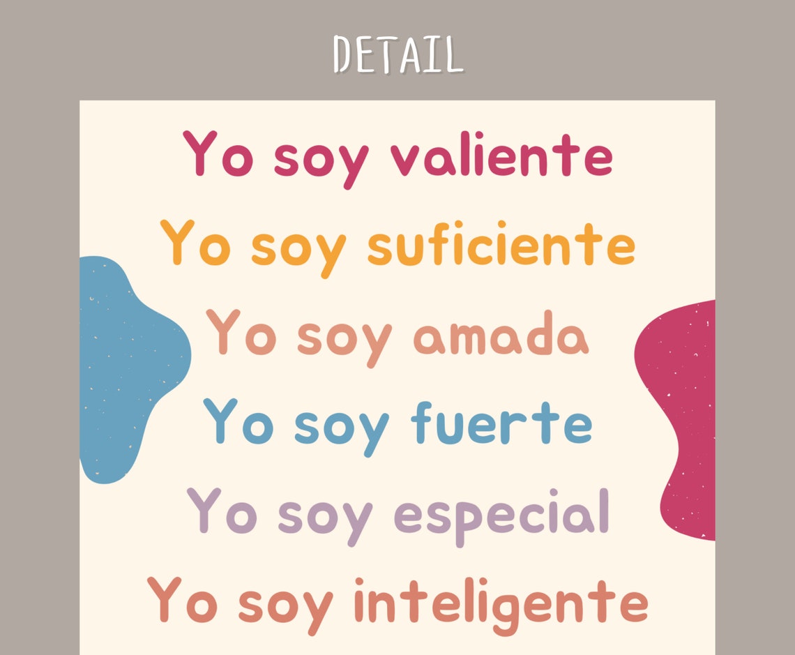 Spanish Classroom Decor Positive Affirmation Poster for - Etsy