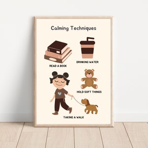 Set of 4 Educational Posters for Emotion Regulation, Calming Corner ...