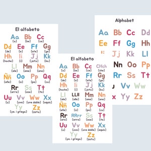 Bilingual Spanish Educational Posters for Kids (digital Download) - Etsy