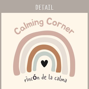 Calm Corner Sign for Spanish Classroom Decor, Printable Calming Corner ...