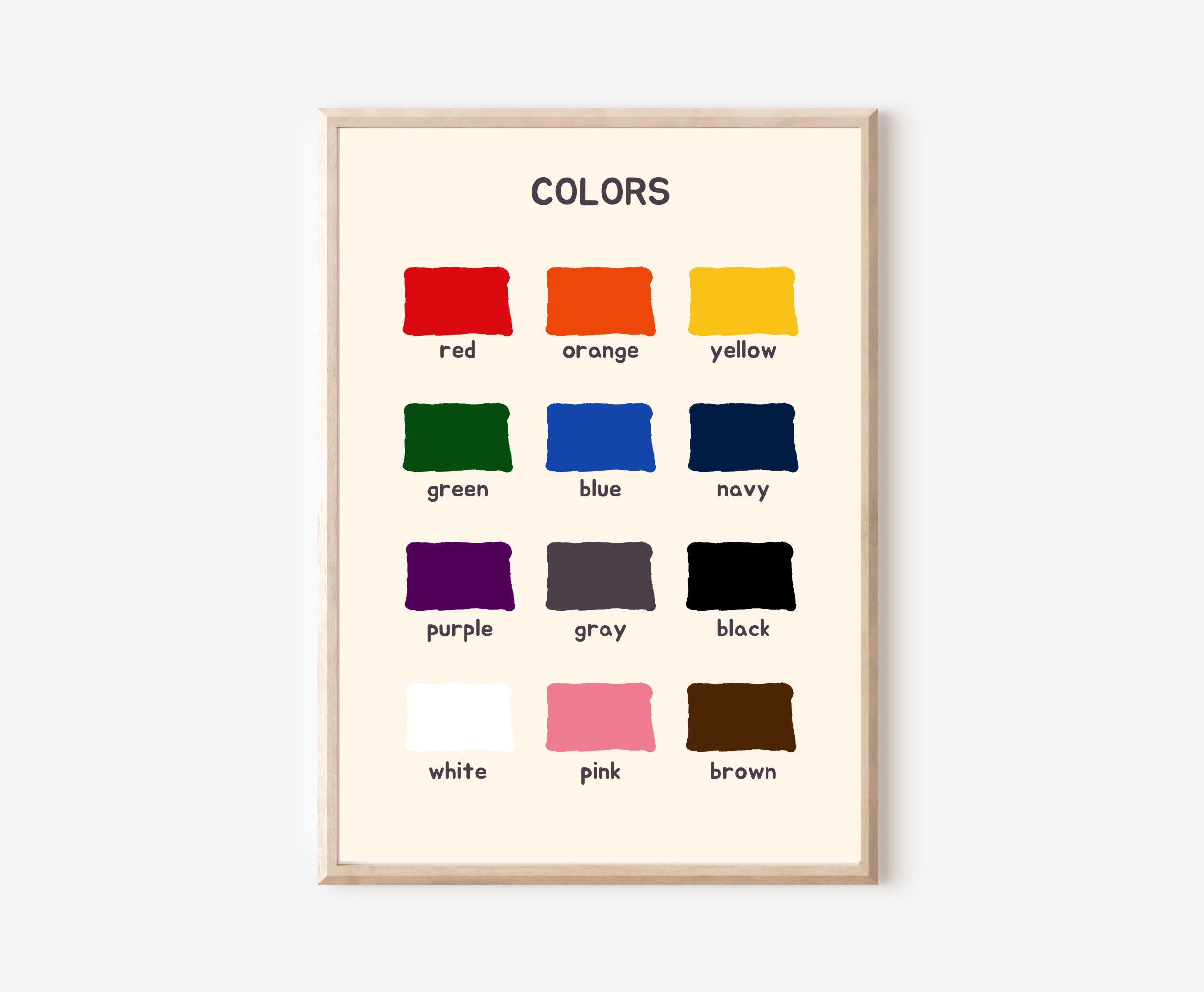 Set of 2 Shapes and Colors Poster Shapes and Colors - Etsy