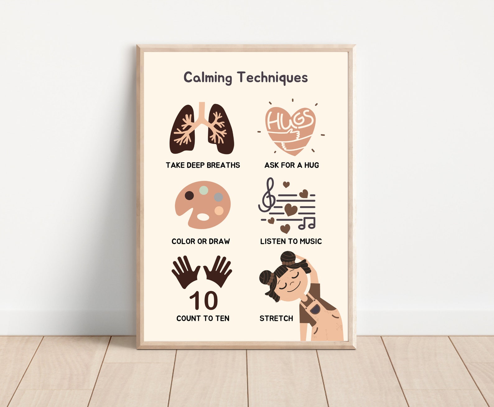 Set of 4 Educational Posters for Emotion Regulation Calming - Etsy