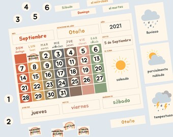 Spanish Calendar for Kids - Etsy