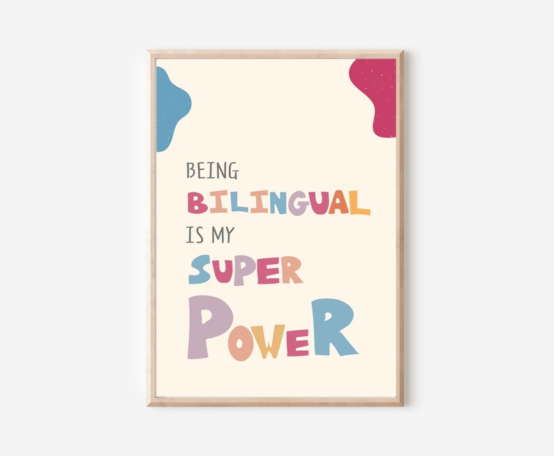 Bilingual Spanish Nursery Wall Art Posterspanish Classroom | Etsy