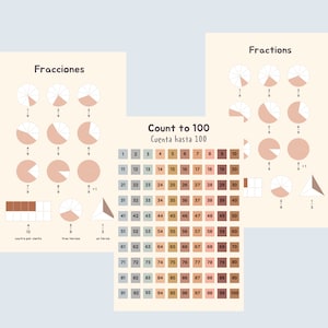 Bilingual Spanish Educational Posters Set: Kids Learning (digital ...