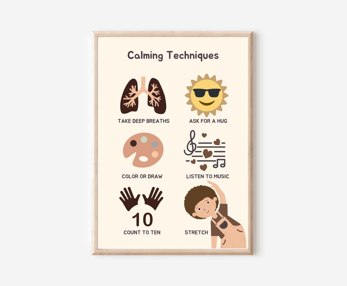 Calm Down Corner Calming Corner Posters Calming Wall Art for - Etsy