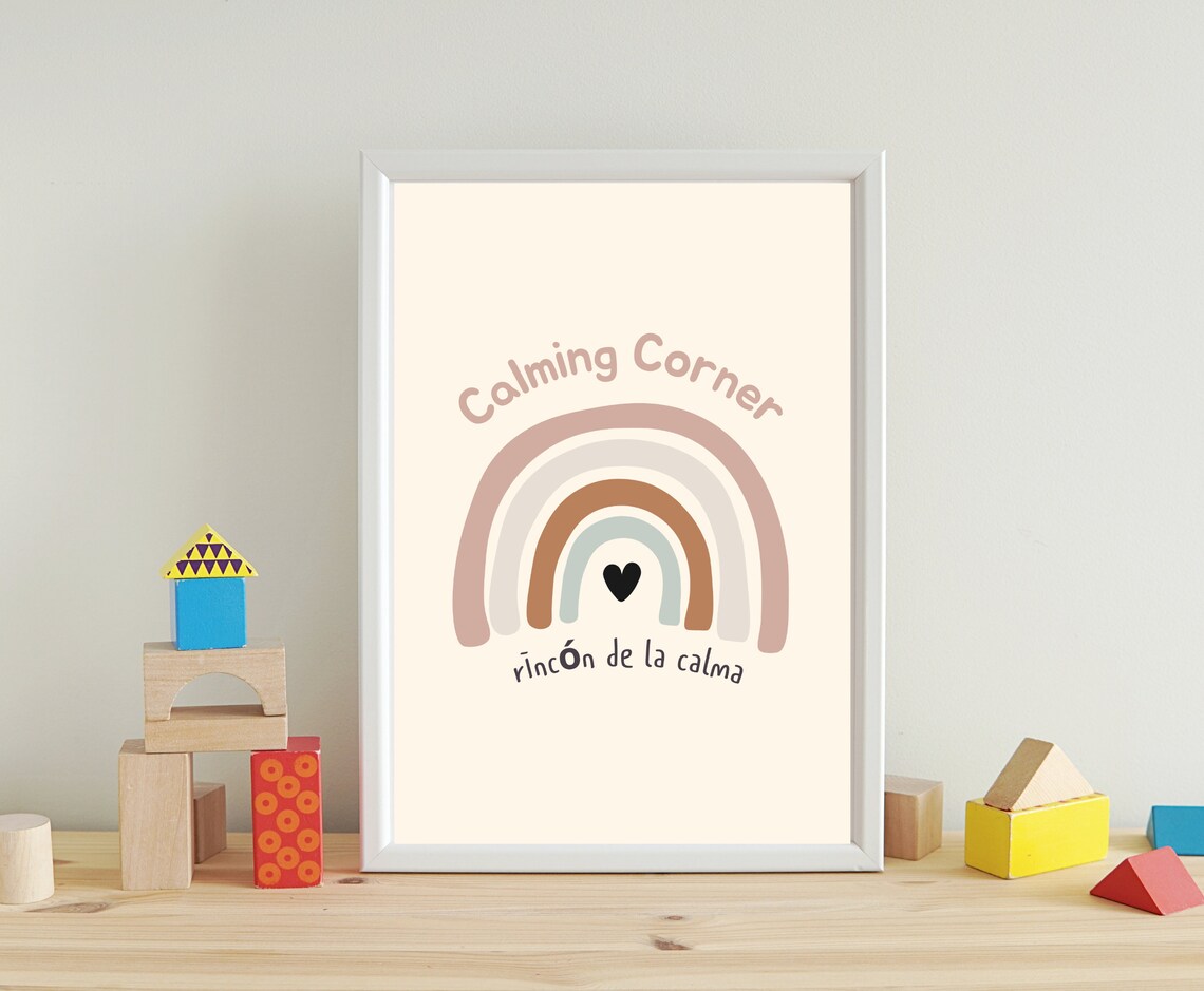 Calm Corner Sign for Spanish Classroom Decor Printable | Etsy