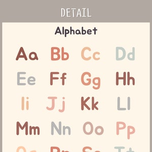 Alphabet Poster,abc Print,boho Educational Posters,wall Art for Nursery ...