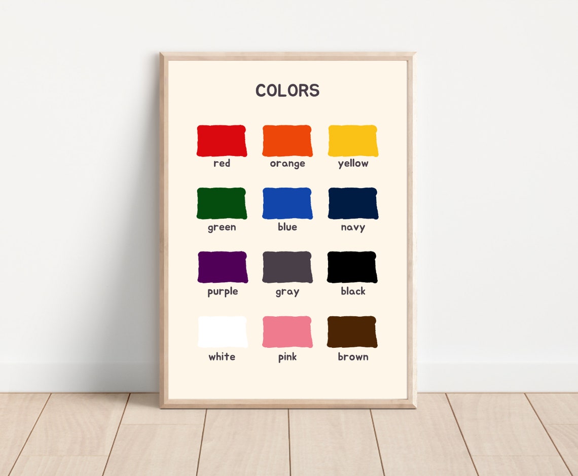 Set of 2 Shapes and Colors Poster Shapes and Colors | Etsy