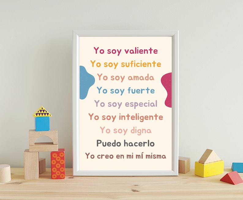 Spanish Classroom Decor Positive Affirmation Poster for - Etsy