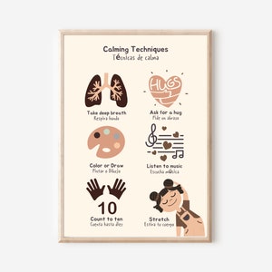 Set of 3 Educational Posters,bilingual Spanish Emotion,calming Corner ...