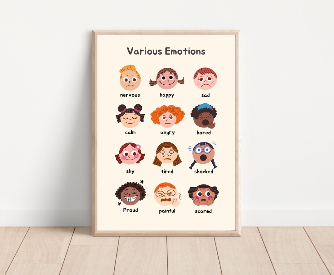 Emotions Poster, Feelings Poster Printable , All Feelings Are Welcome ...