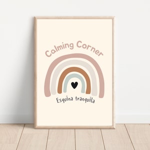 Set of 4 Educational Posters,bilingual Spanish Emotion,calming Corner ...