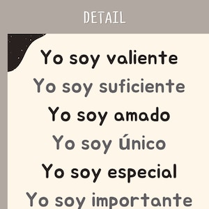 Yo Soy Spanish Affirmations ,classroom Decor for Spanish Child ...