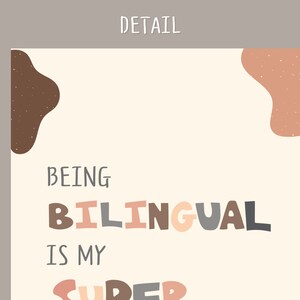 Bilingual Nursery Wall Art Poster,boho Classroom Decor, Bilingual ...
