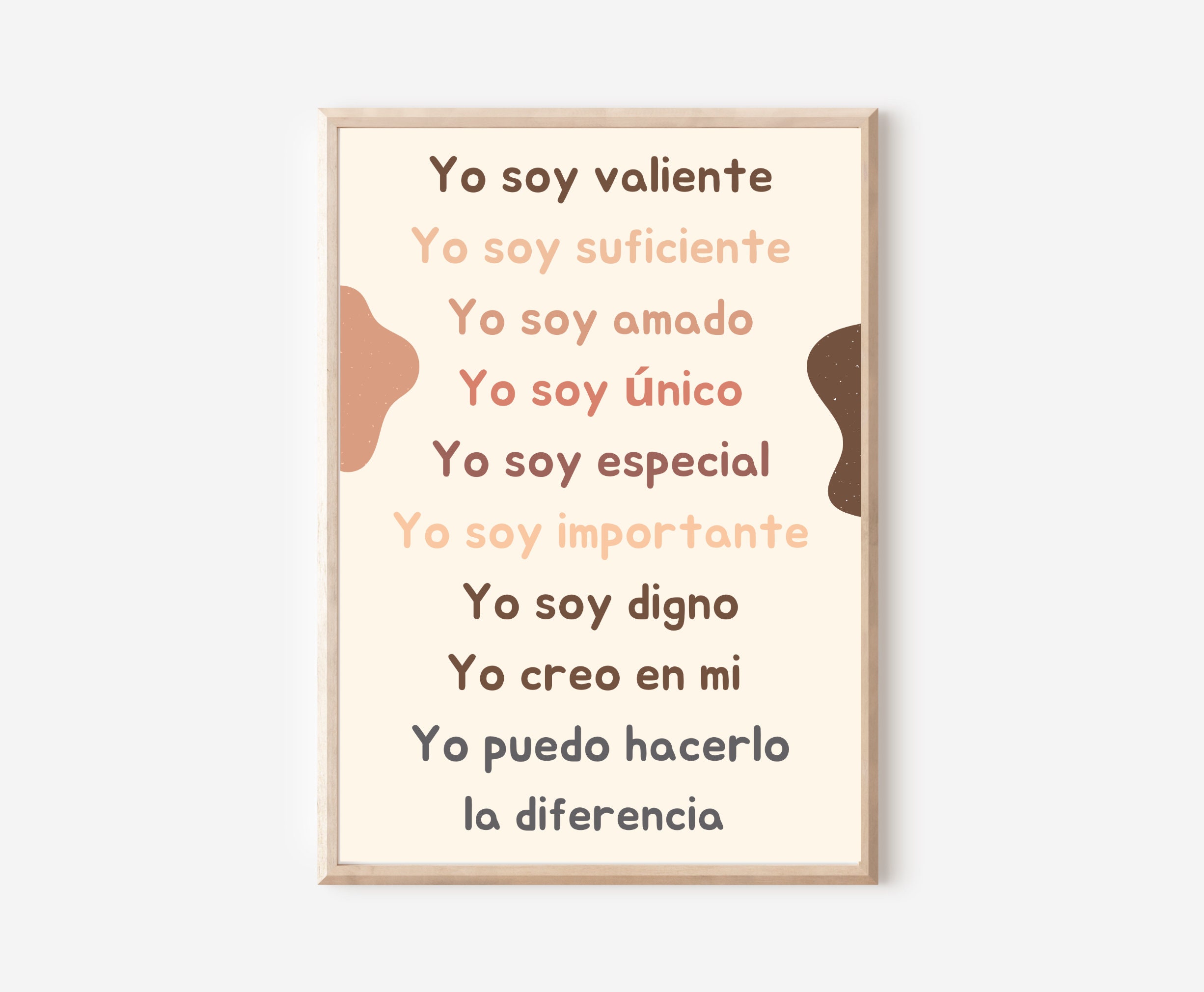Spanish Classroom Decor Positive Affirmation Poster for - Etsy