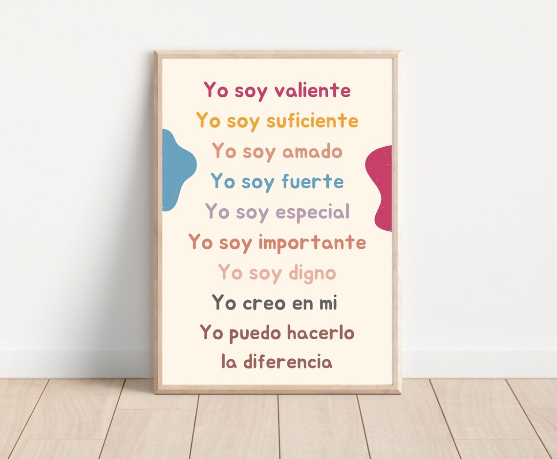 Spanish Classroom Decor Positive Affirmation Poster for - Etsy