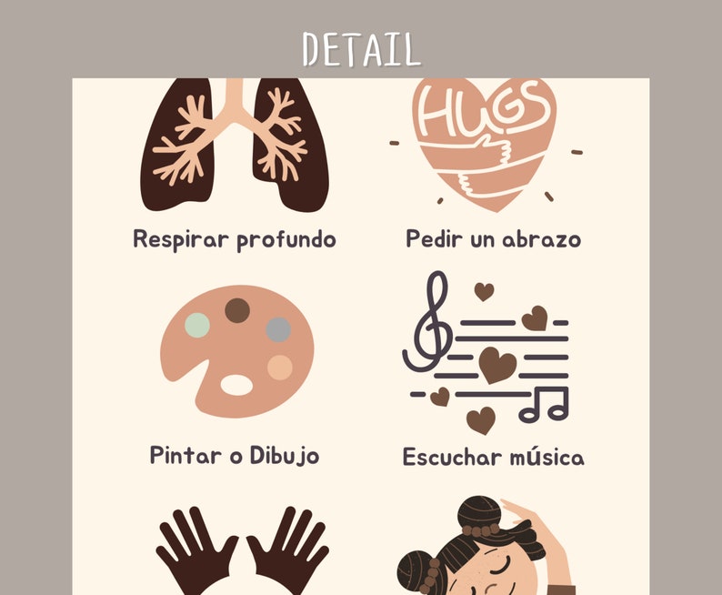 Spanish Emotions Poster Calming Corner Set Calm Down - Etsy