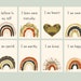 Rainbow Boho Affirmation Cards for Kids , Printable Positive ...