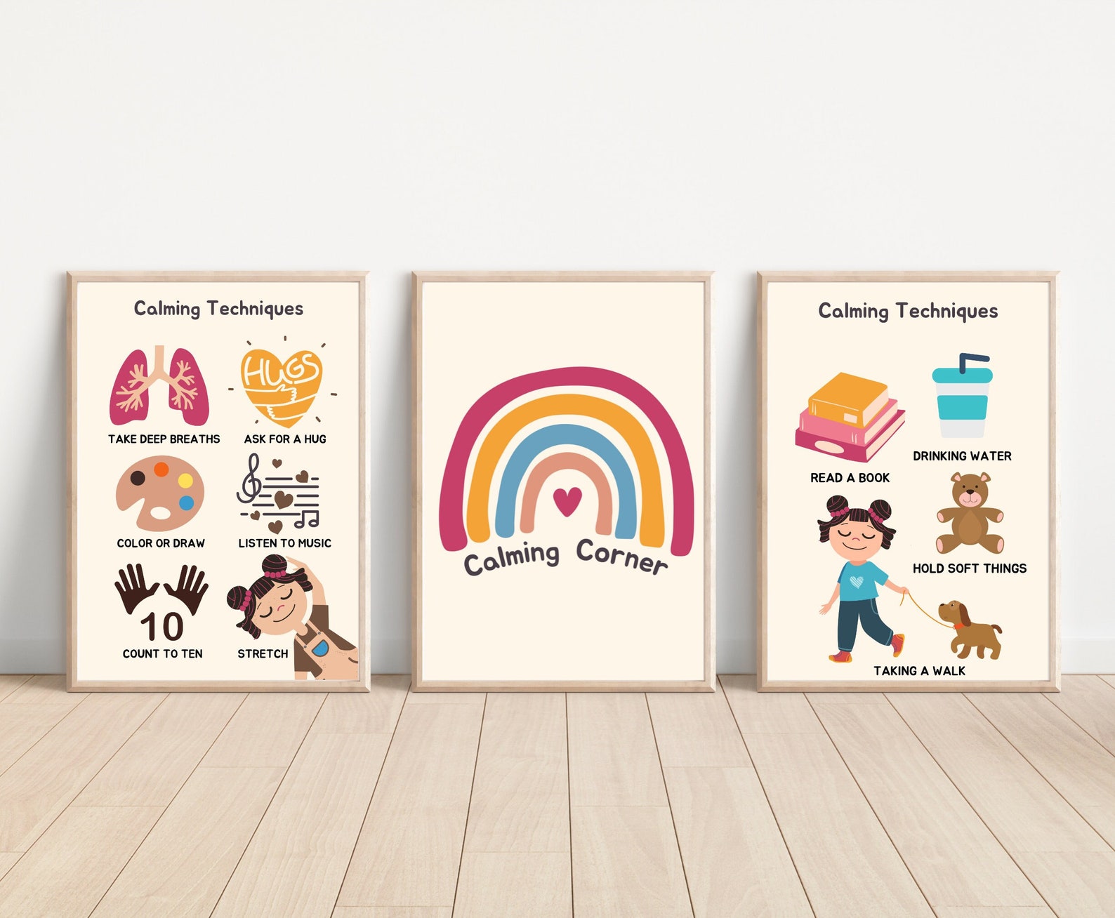 Set of 3 Educational Posters Calm Down Corner Calming - Etsy