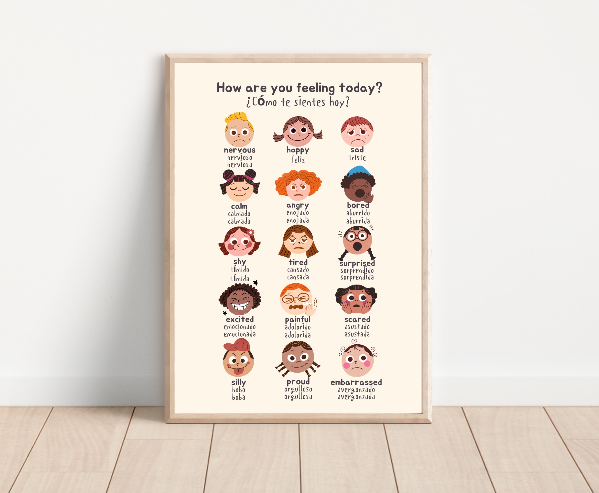 Set of 3 Educational Postersbilingual Spanish Emotioncalming - Etsy