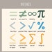 Math Classroom Decor, Educational Wall Art Math, Math Symbols, Home ...