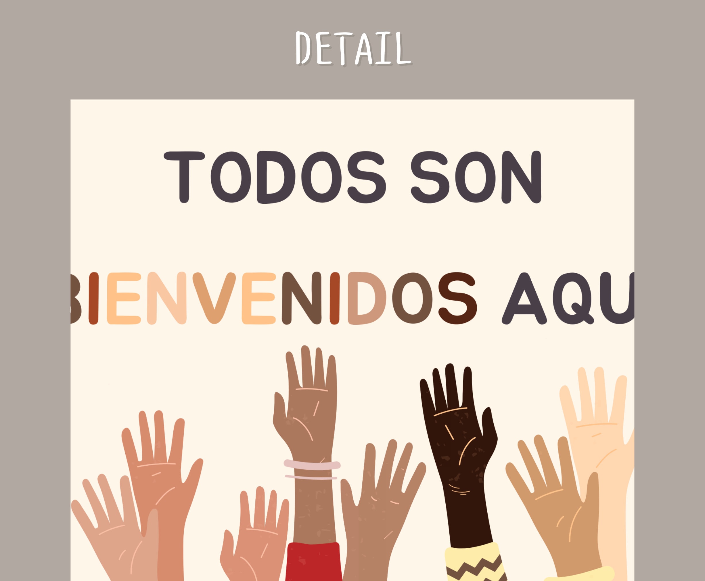 Spanish Classroom Decor All Are Welcome Here Diversity - Etsy