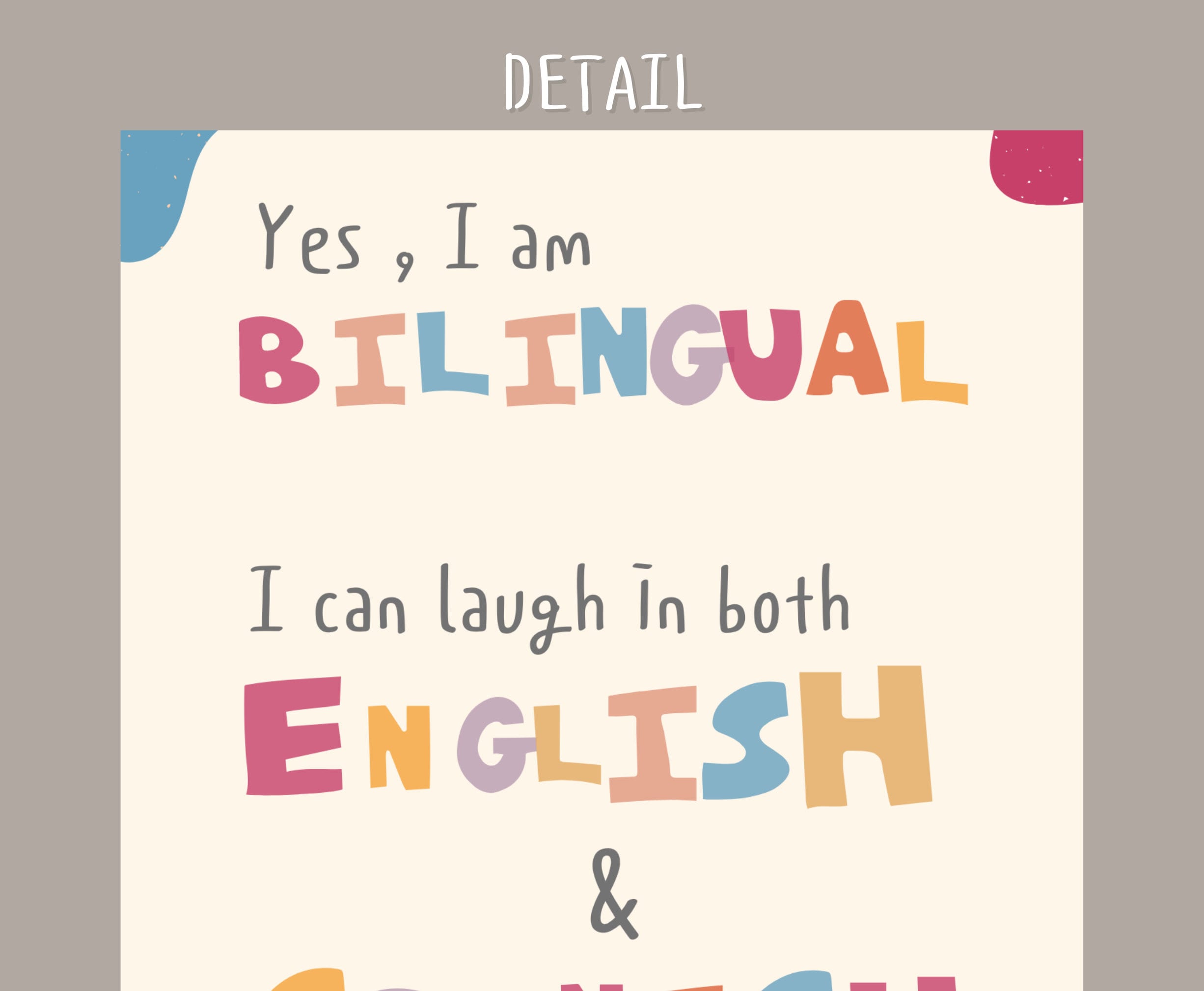 Set of 2 Bilingual Nursery Wall Art Decor for Bedroom - Etsy